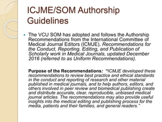 Som authorship guidelines jan 2017 updates | PPTX