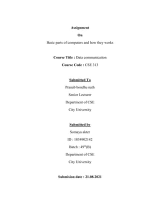 Somaya akter 183492142(assignment 01) | PDF