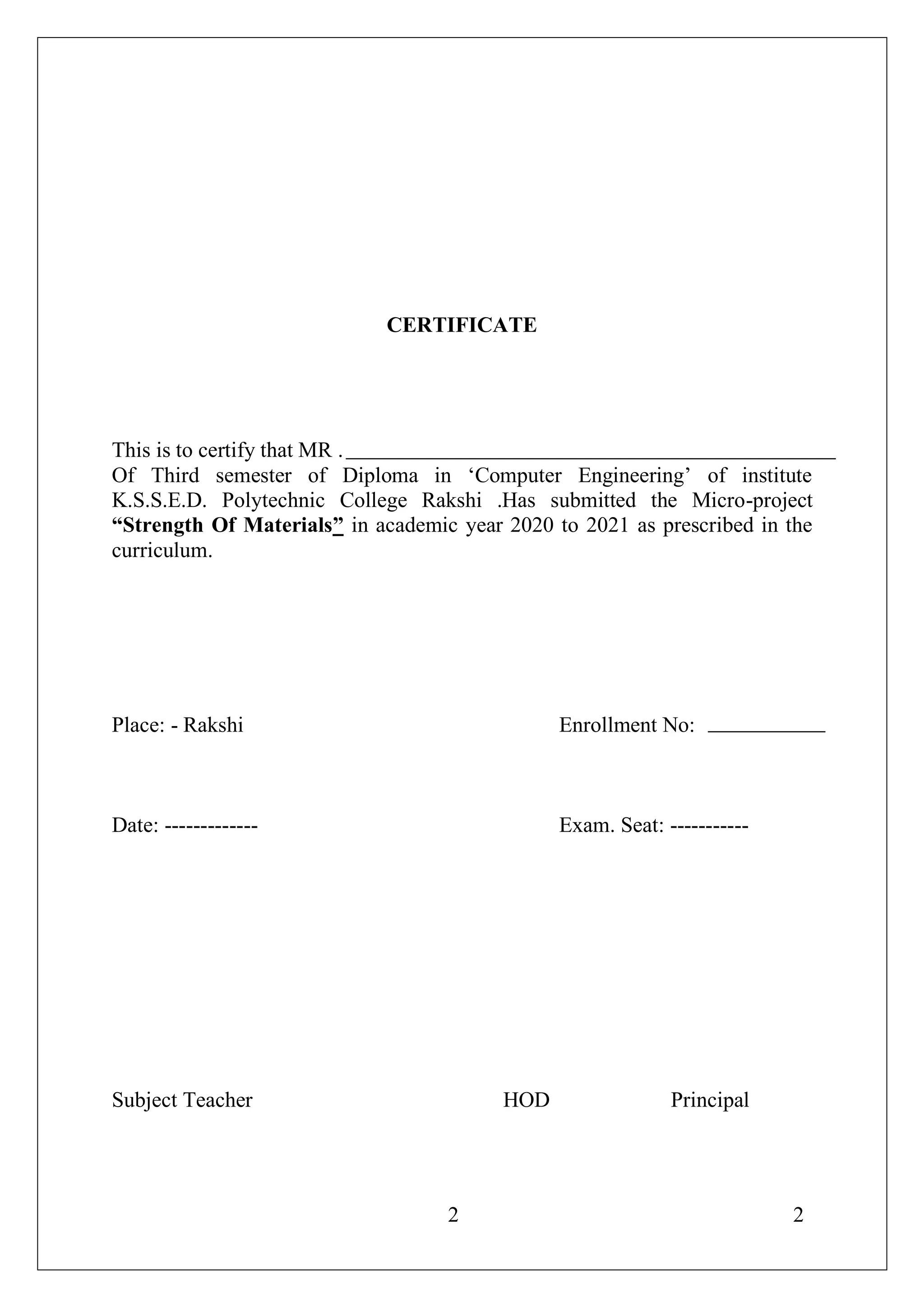 Som certificate | PDF