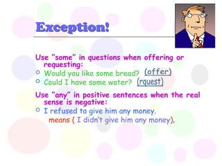 Using Determiners in Engslish ; Some /Any | PPT