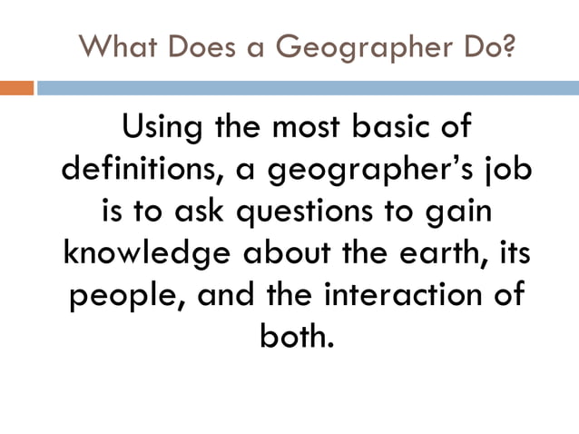 Basics Of Geographic Study | PPT