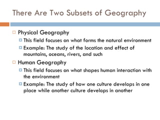 Basics Of Geographic Study | PPT
