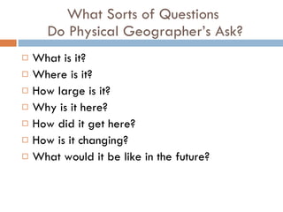 Basics Of Geographic Study | PPT