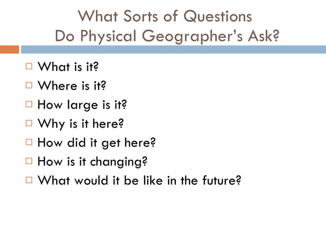 Basics Of Geographic Study | PPT
