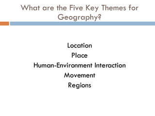 Basics Of Geographic Study | PPT