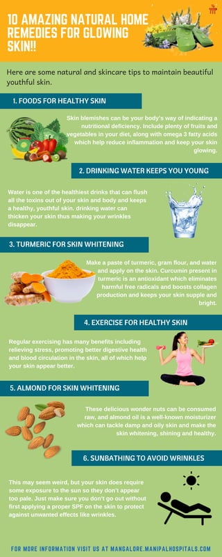 10 Natural Home Remedies For Glowing Skin! | PDF