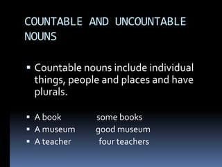 Some any countables and uncountables | PPTX
