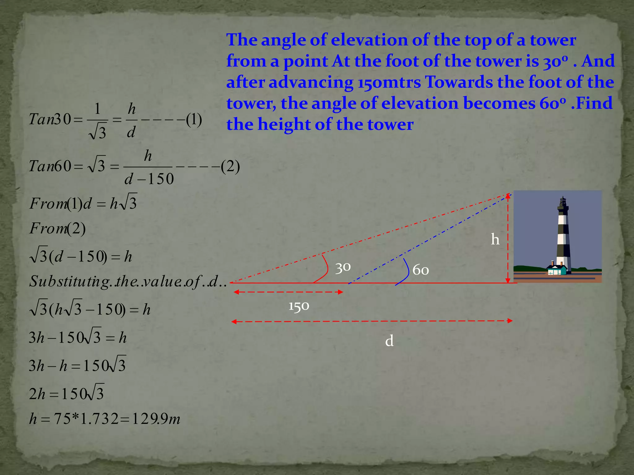 Some application of trignometry | PPTX