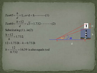 Some application of trignometry | PPTX