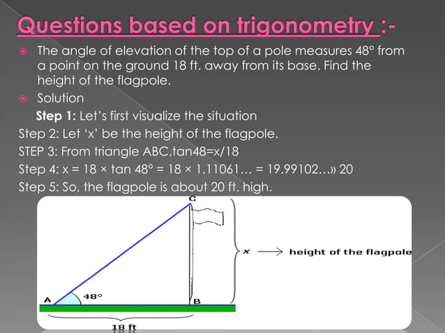 Some application of trignometry | PPTX