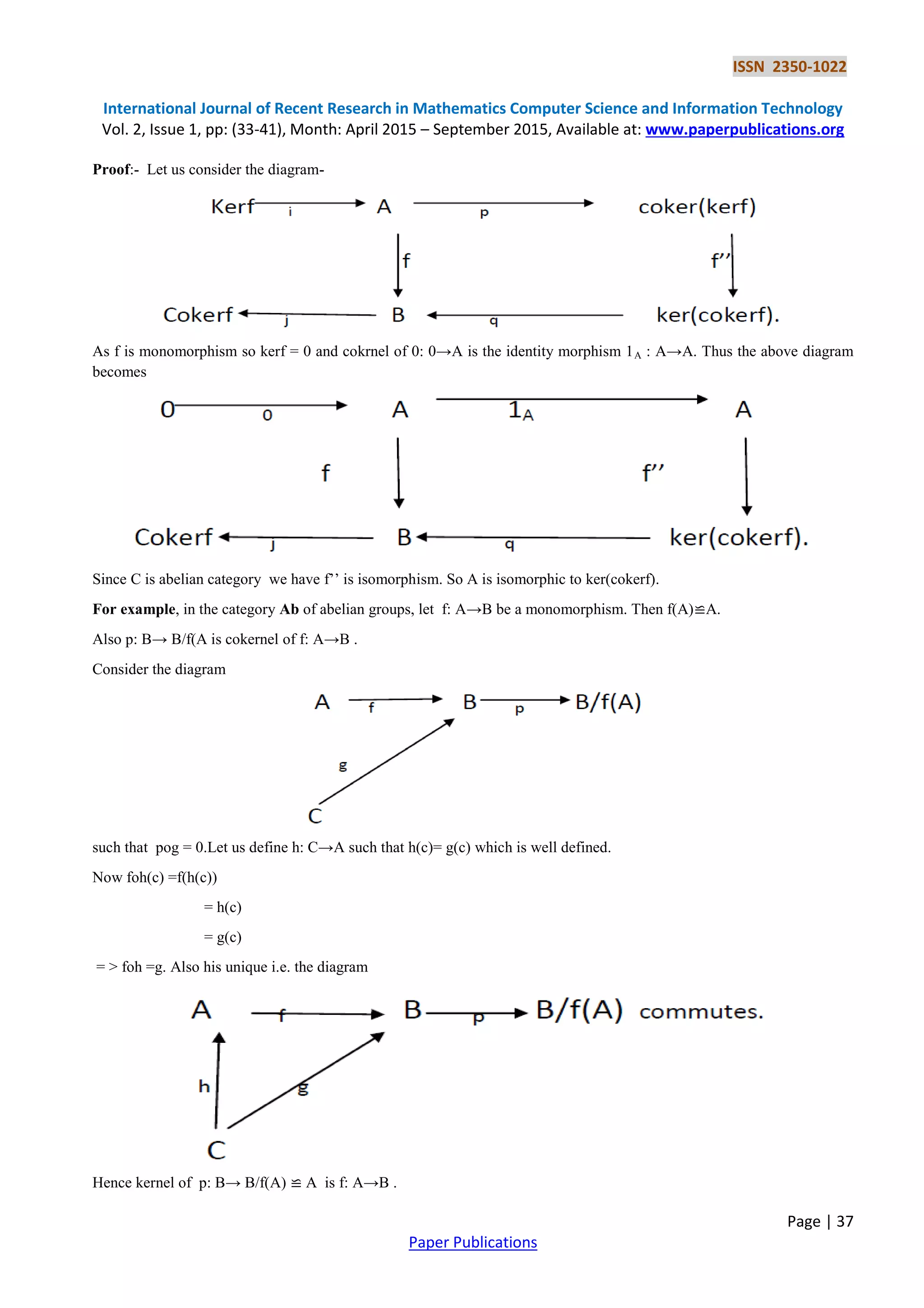 Some Aspects of Abelian Categories | PDF