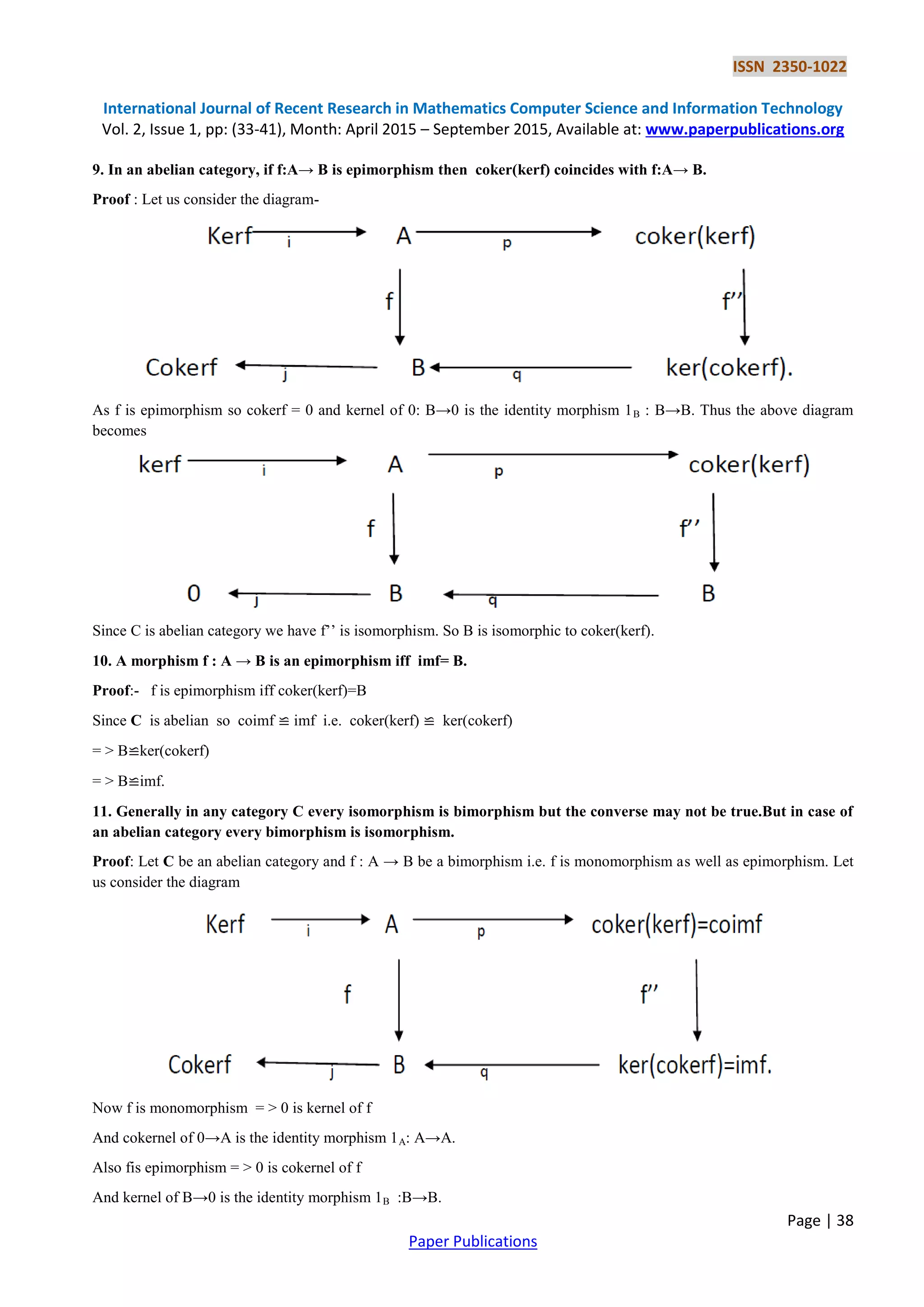Some Aspects of Abelian Categories | PDF