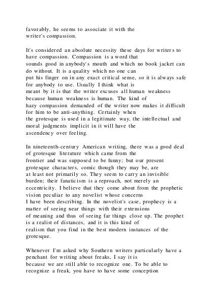 Some Aspects of the Grotesque in Southern Fiction (1960) | DOCX