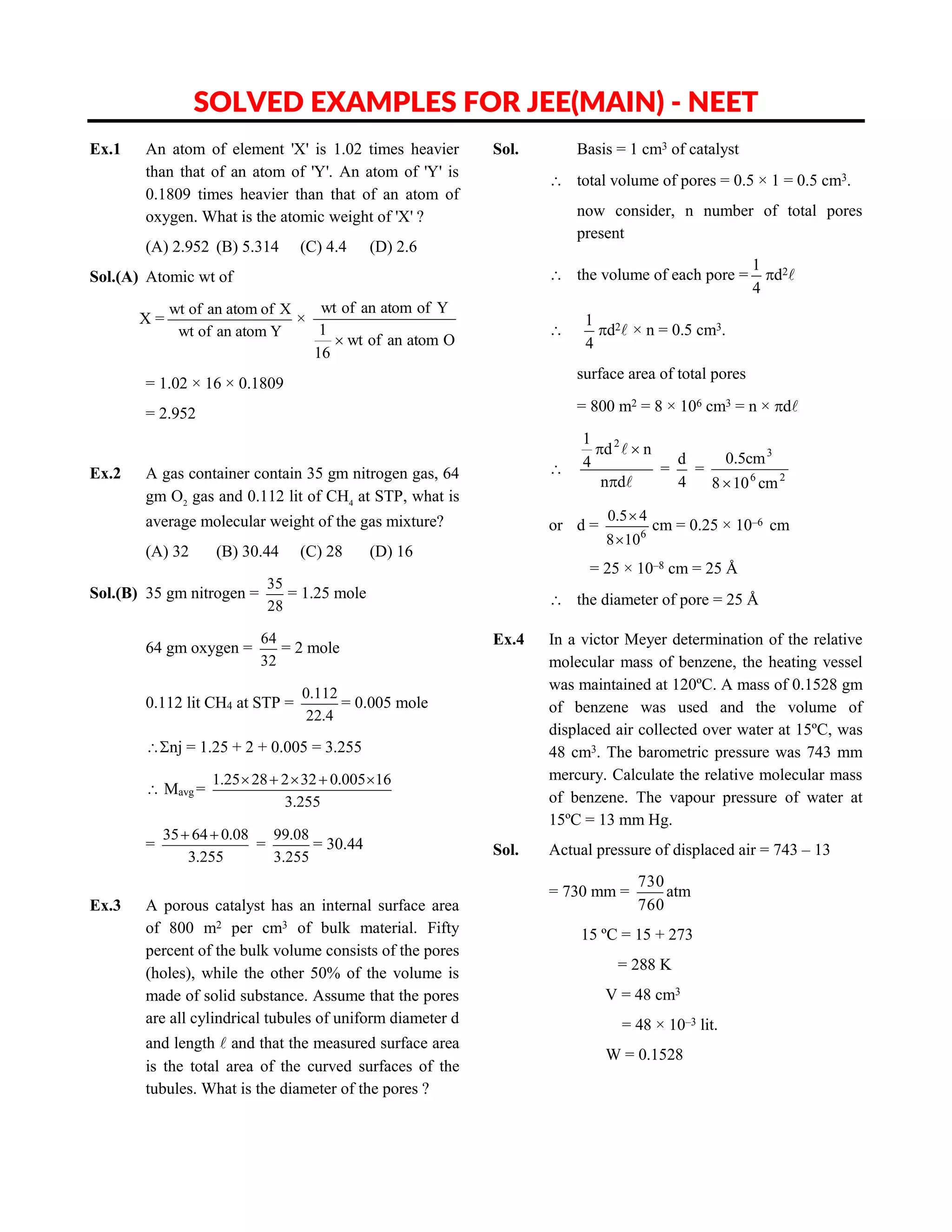 Some basic concepts of chemistry (JEE - NEET) | PDF