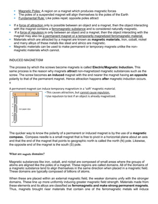 SOME BASIC PRINCIPLES OF MAGNETISM (Autosaved).docx | Chemistry | Science