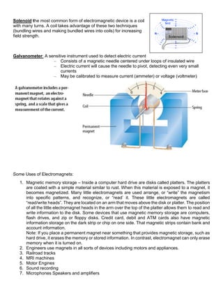 SOME BASIC PRINCIPLES OF MAGNETISM (Autosaved).docx | Chemistry | Science