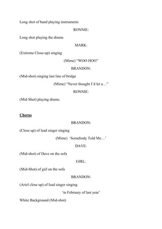 Music Video Script! | DOCX