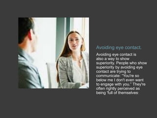 Avoiding Eye Contact Body Language