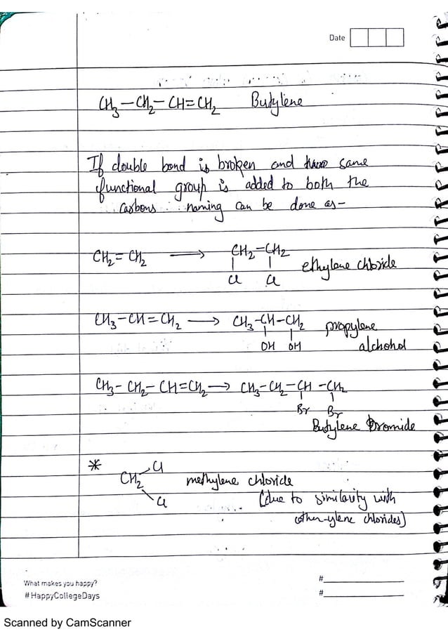 Some Common Names in Organic Chemistry Notes | PDF