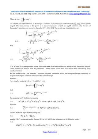 Some Continued Mock Theta Functions from Ramanujan’s Lost Notebook (IV) | PDF