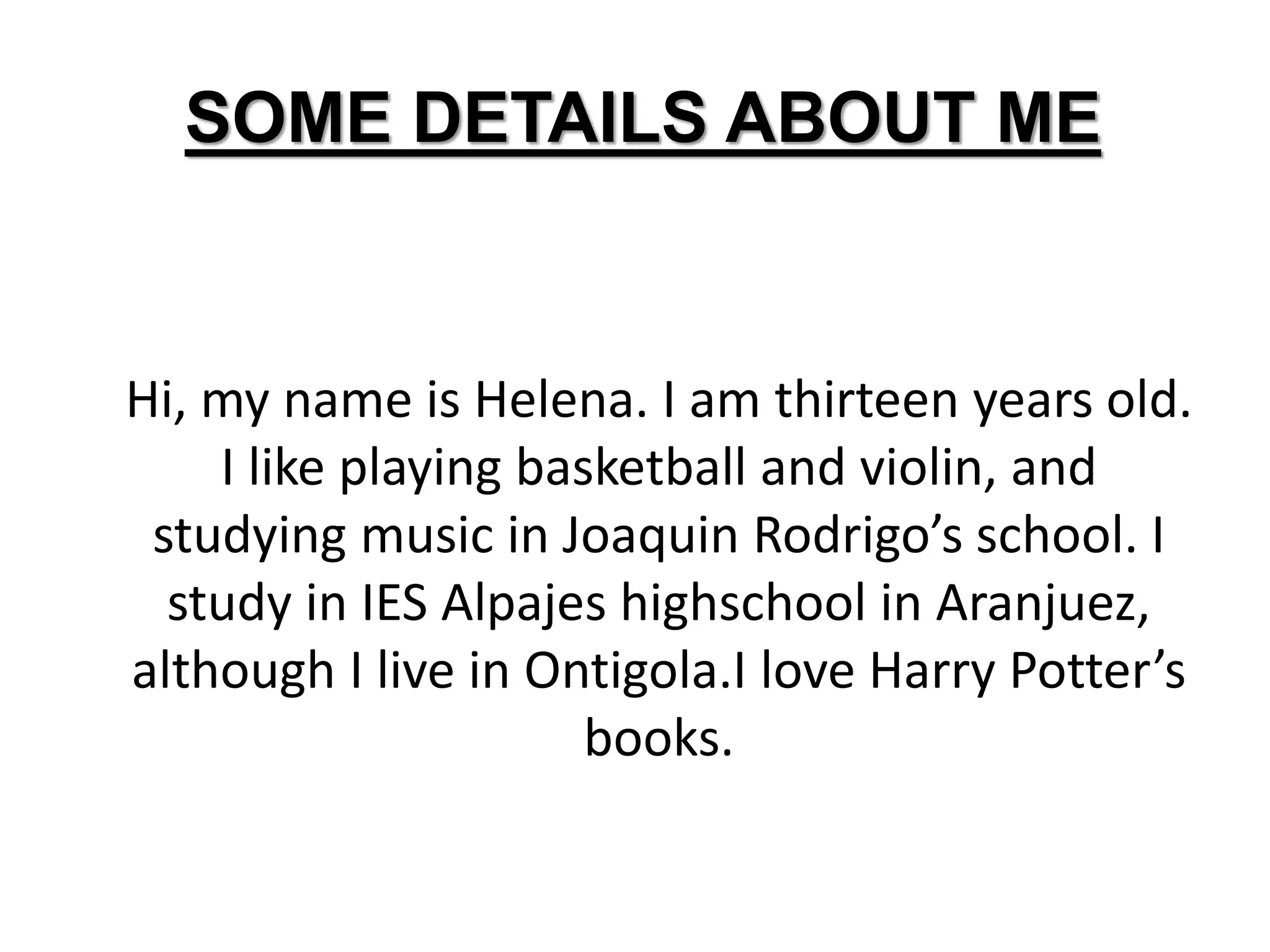 Some details about me | PPTX