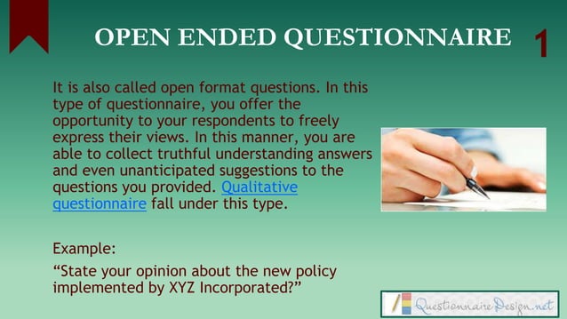 Some Differences Between Questionnaire Types