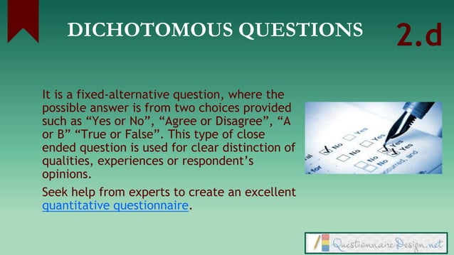 Some Differences Between Questionnaire Types