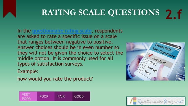 Some Differences Between Questionnaire Types