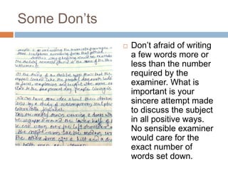 Some dos and donts in essay writing for oas main examination | PPT
