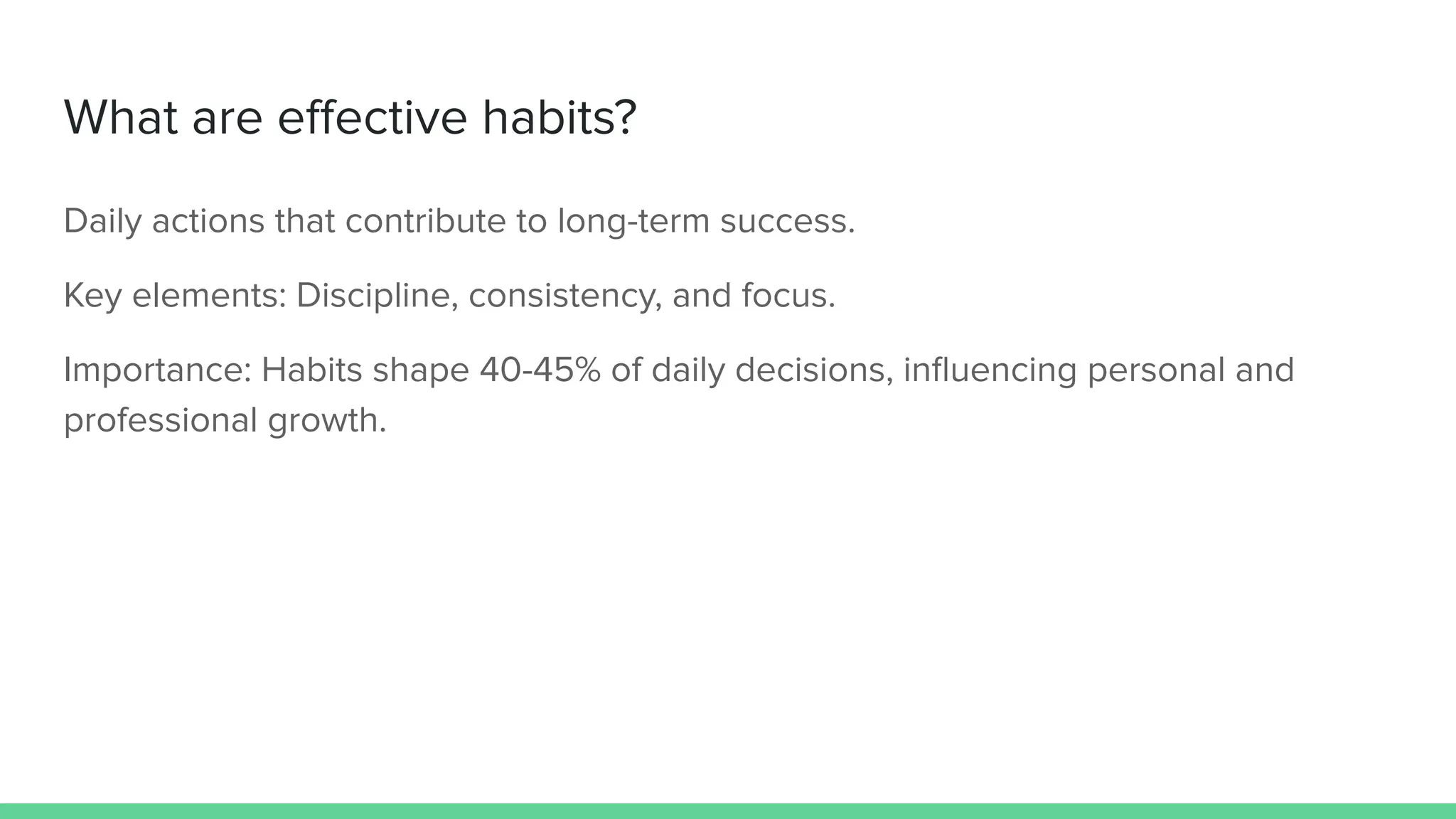 Some Effective Habits for Every Person To Follow | PPT