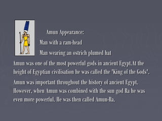Some egyptian gods and godnesses | PPT