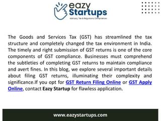 Some Facts About GST Return Filing | PPT