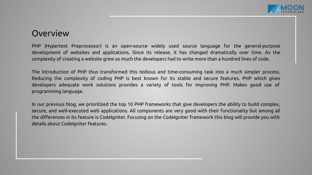 Some Features make CodeIgniter Powerfull PHP framework.pdf
