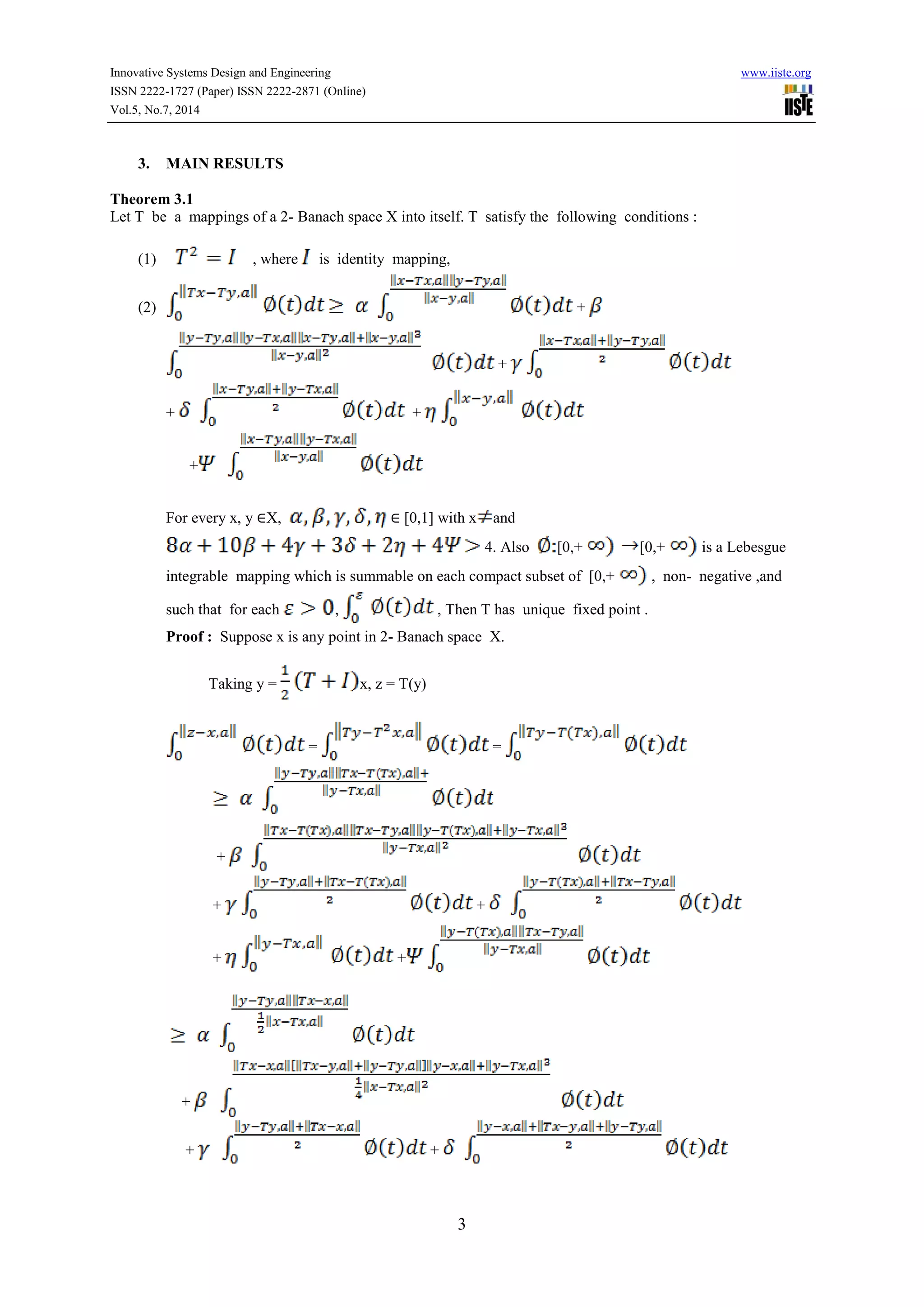 Some fixed point and common fixed point theorems of integral | PDF
