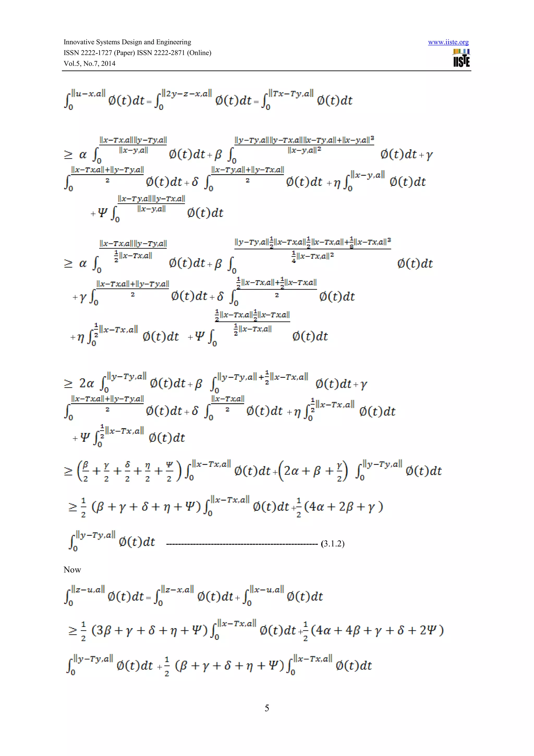 Some fixed point and common fixed point theorems of integral | PDF
