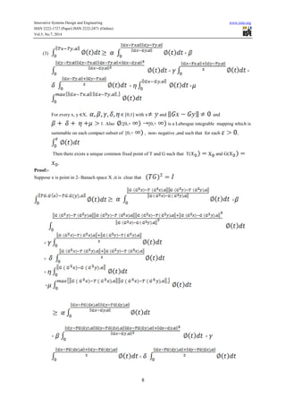 Some fixed point and common fixed point theorems of integral | PDF