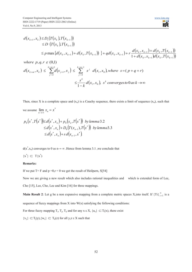 Some Fixed Point Theorems In Fuzzy Mappings Pdf