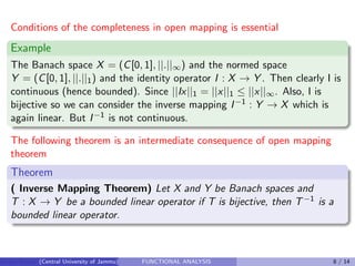 Some fundamental theorems in Banach spaces and Hilbert spaces | PDF