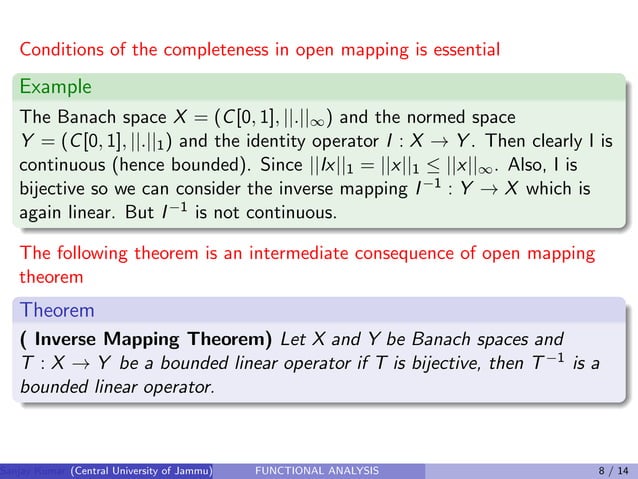 Some fundamental theorems in Banach spaces and Hilbert spaces | PDF