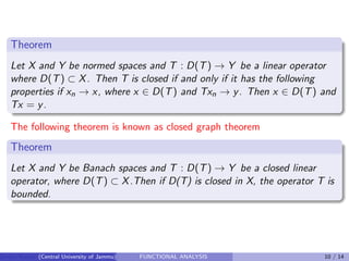 Some fundamental theorems in Banach spaces and Hilbert spaces | PDF