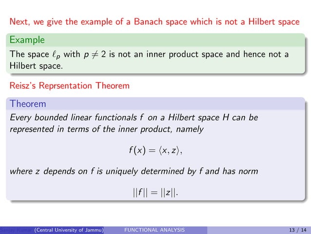 Some Fundamental Theorems In Banach Spaces And Hilbert Spaces Pdf