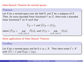 Some fundamental theorems in Banach spaces and Hilbert spaces | PDF