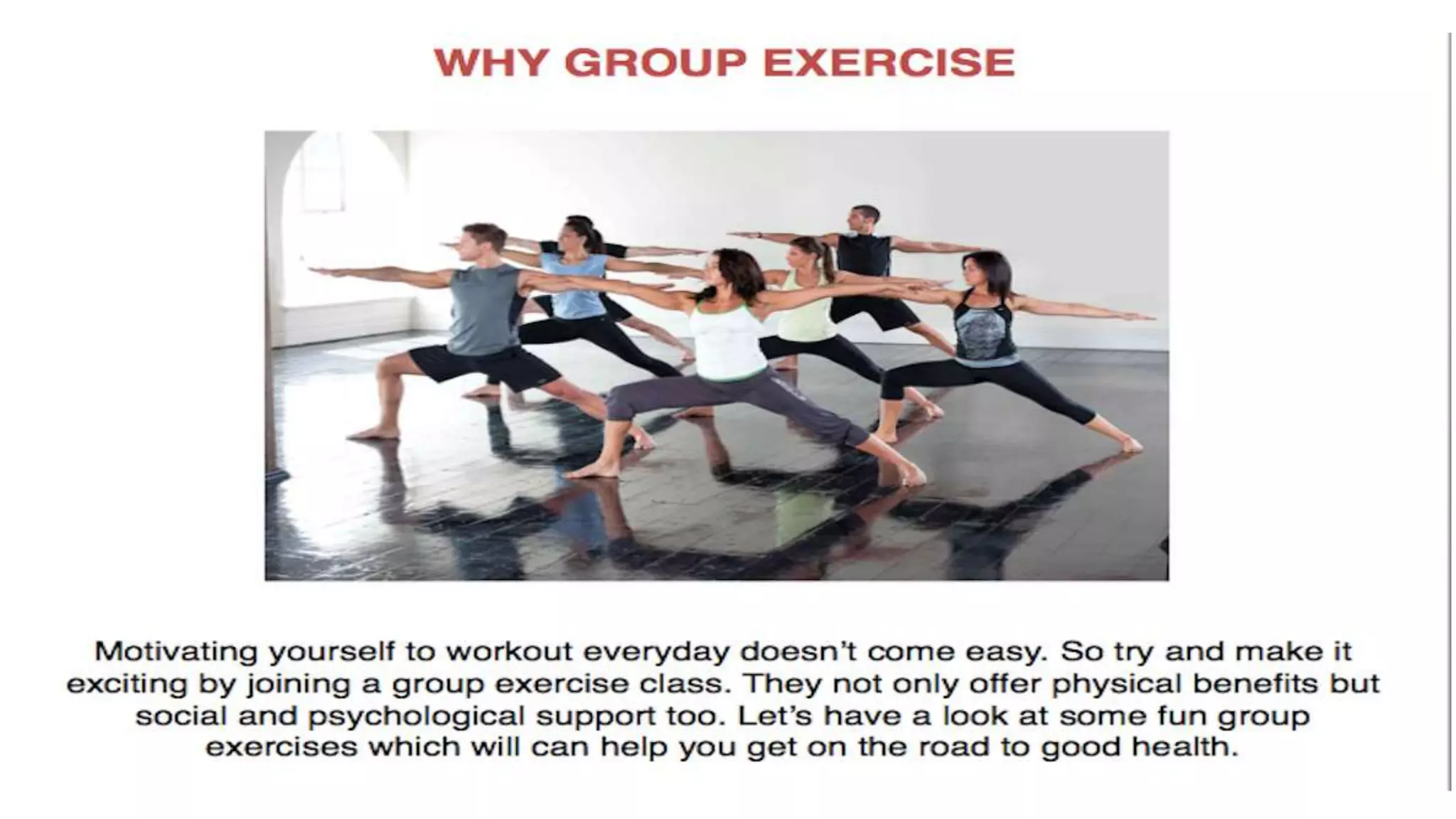 Some fun group workouts | PPTX | Fitness and Exercise | Healthy Living