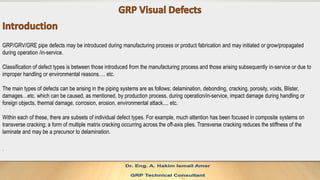 Some GRP Visual Defects-Prepared. by Dr. A. Some GRP Visual Defects ...