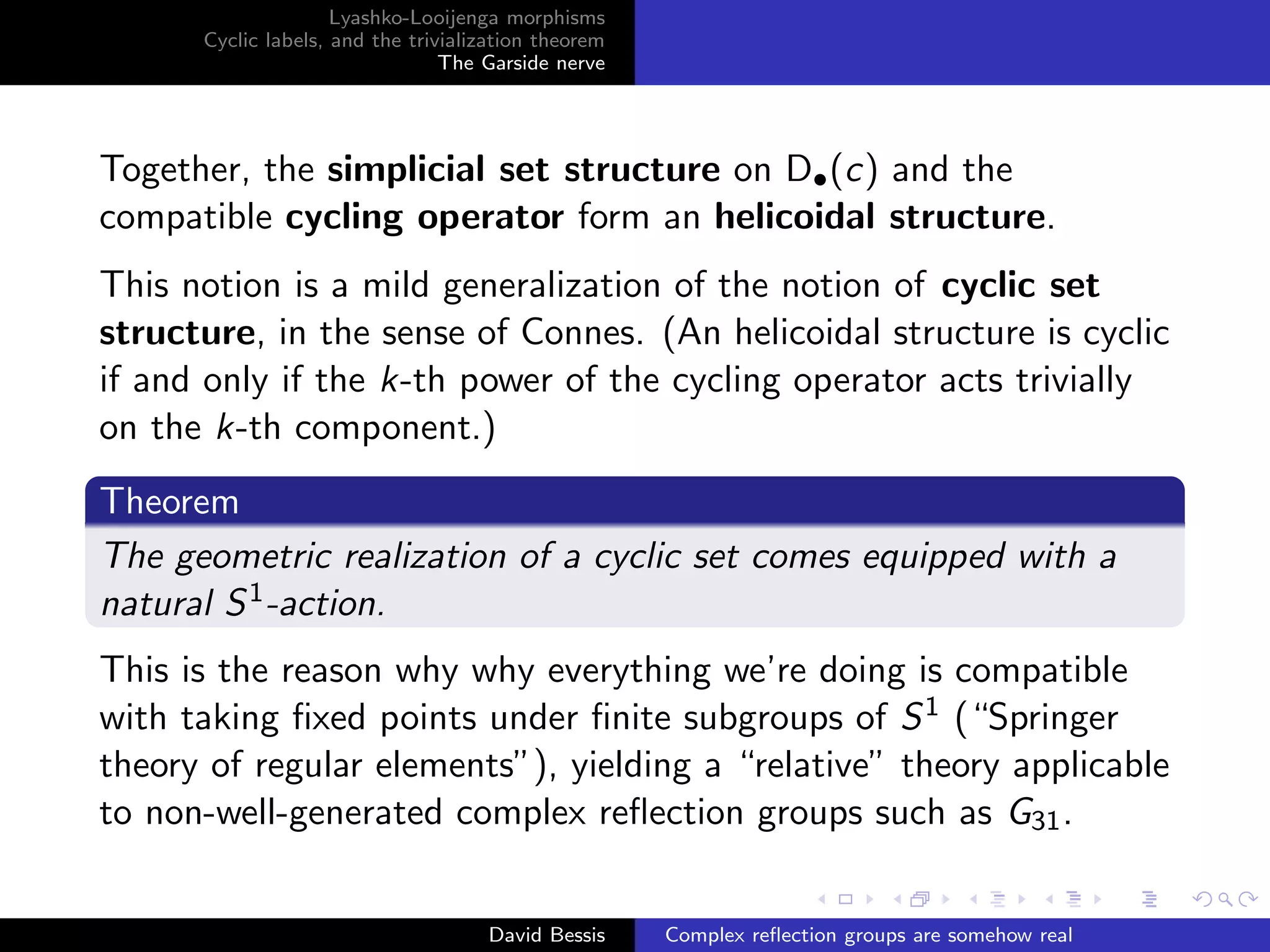 Complex reflection groups are somehow real | PPT