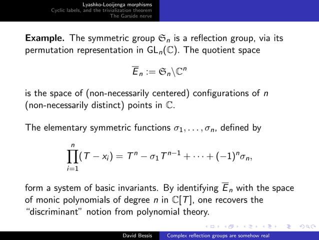 Complex reflection groups are somehow real | PPT