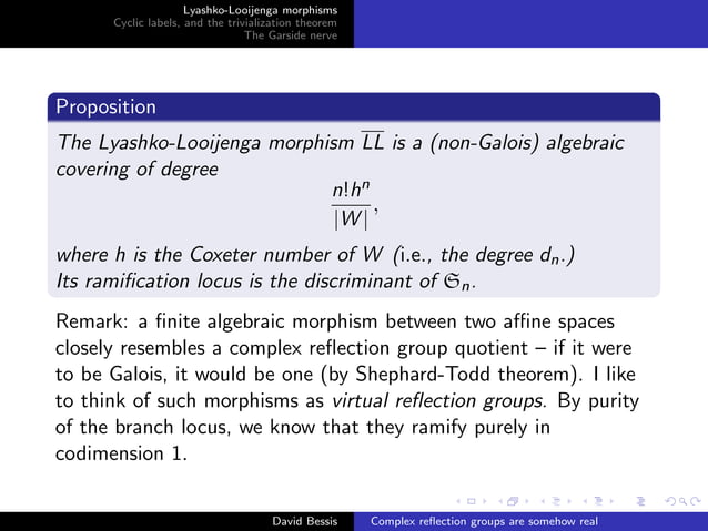 Complex reflection groups are somehow real | PPT