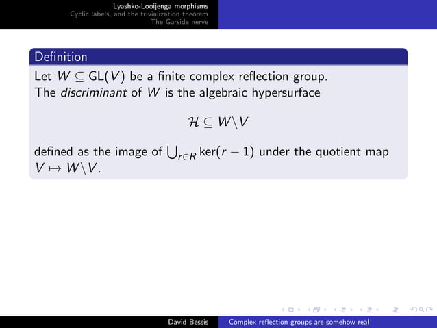 Complex reflection groups are somehow real | PPT