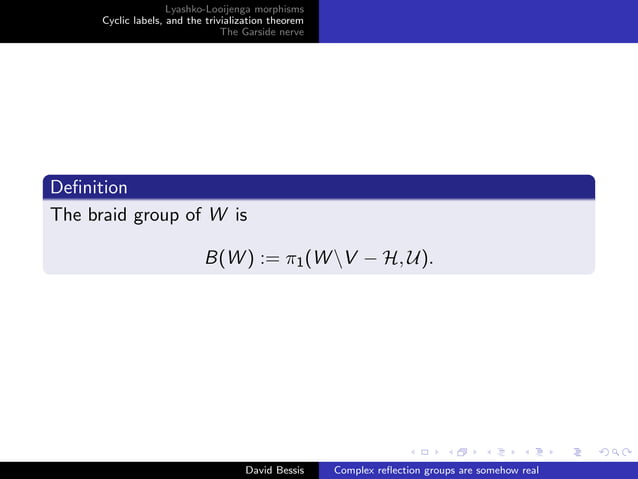 Complex reflection groups are somehow real | PPT