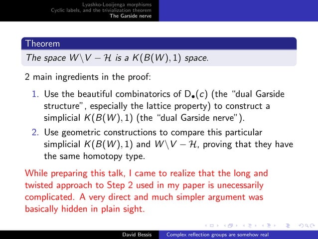 Complex reflection groups are somehow real | PPT